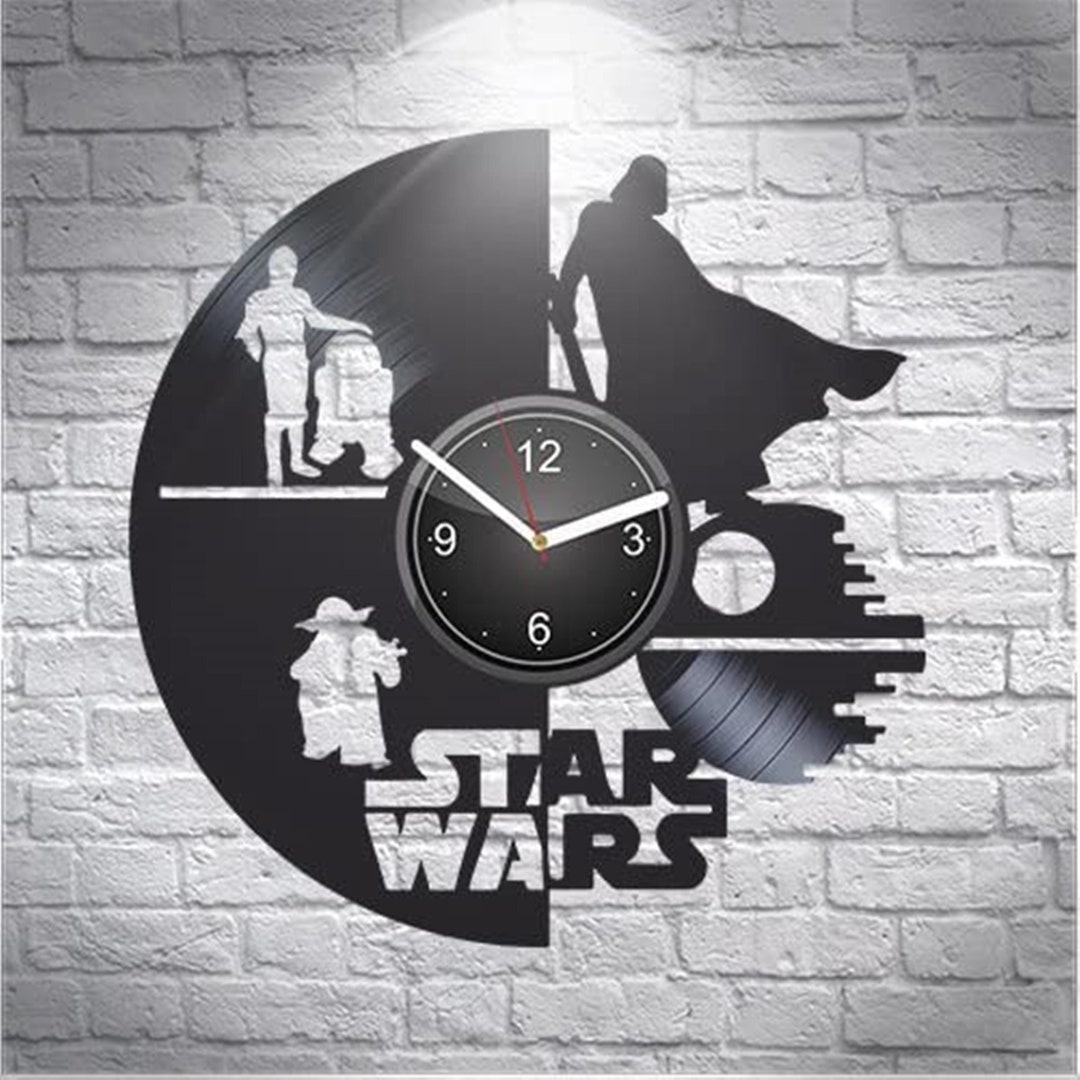Star Wars Vinyl Record Silent Wall Clock Original Decor for Home Star ...
