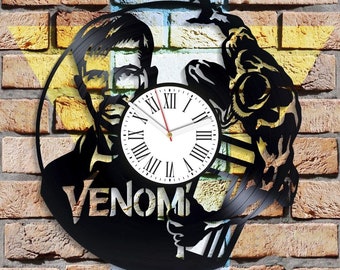Electric Guitar Vinyl Record Silent Wall Clock Retro Artwork - Etsy