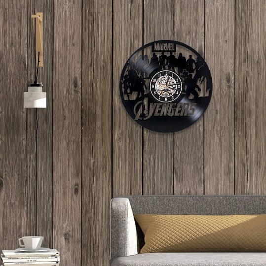 Avengers Superheroes Vinyl Record Round Clock Marvel Comics - Etsy