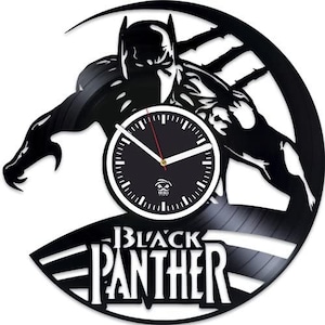 Black Panther Vinyl Record Unique Wall Clock Wakanda Forever Art ...