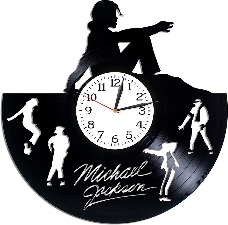 Michael Jackson Vinyl Record Large Wall Clock King of Pop Minimalist ...