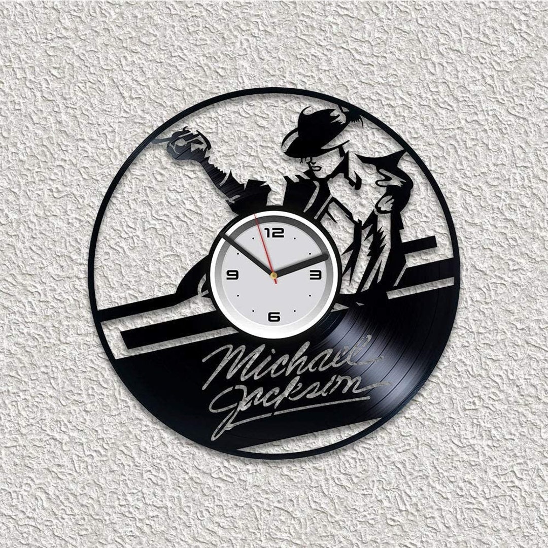 Michael Jackson Vinyl Record Black Wall Clock King of Pop Art Retro ...
