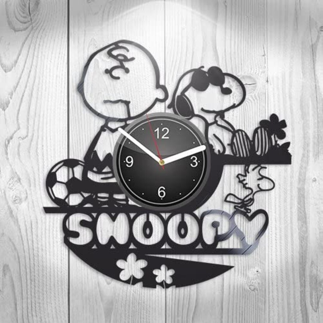 Cartoon Characters Vinyl Record Modern Wall Clock Cute Decor for ...