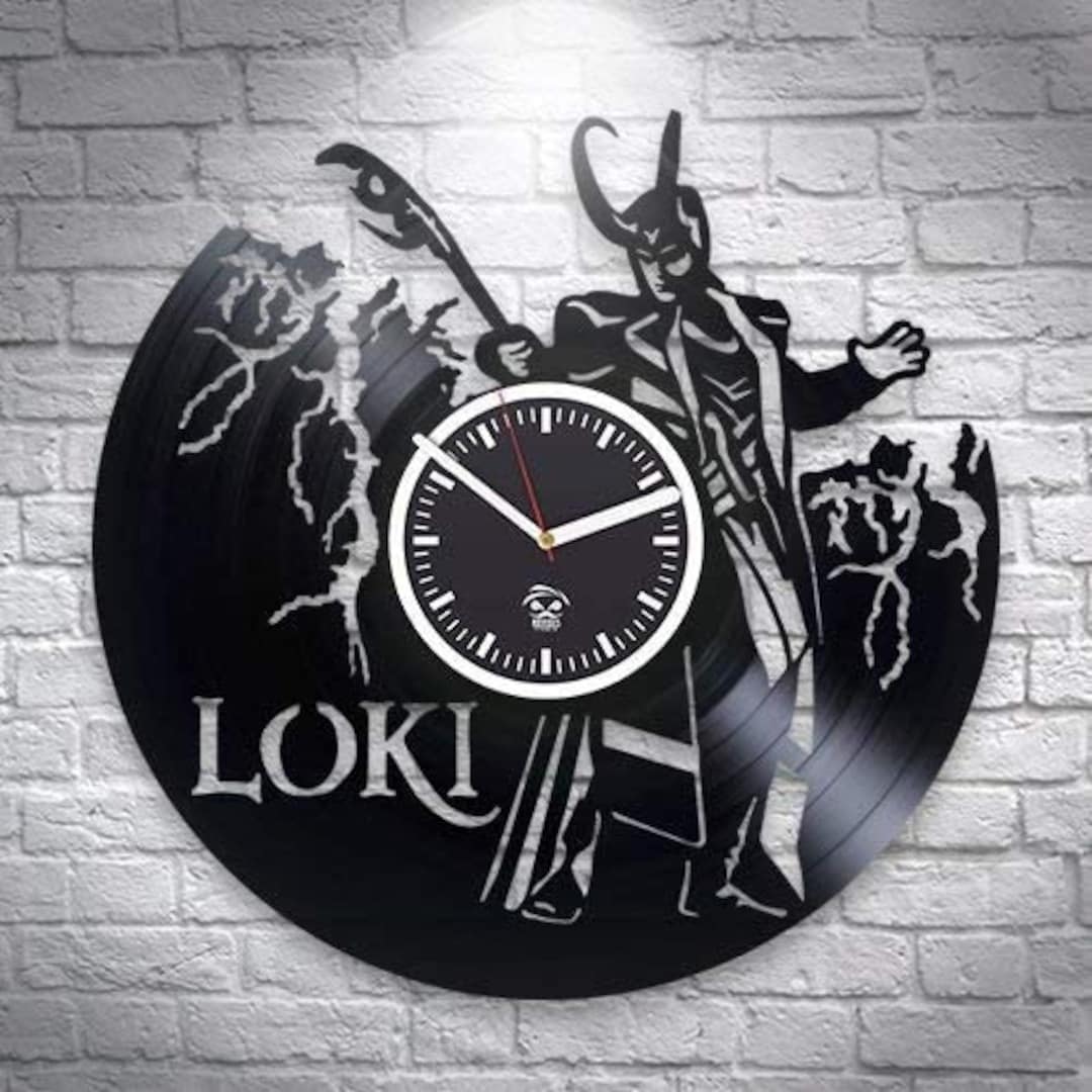 Loki Vinyl Record Large Wall Clock Thor and Loki Unique Decor for ...
