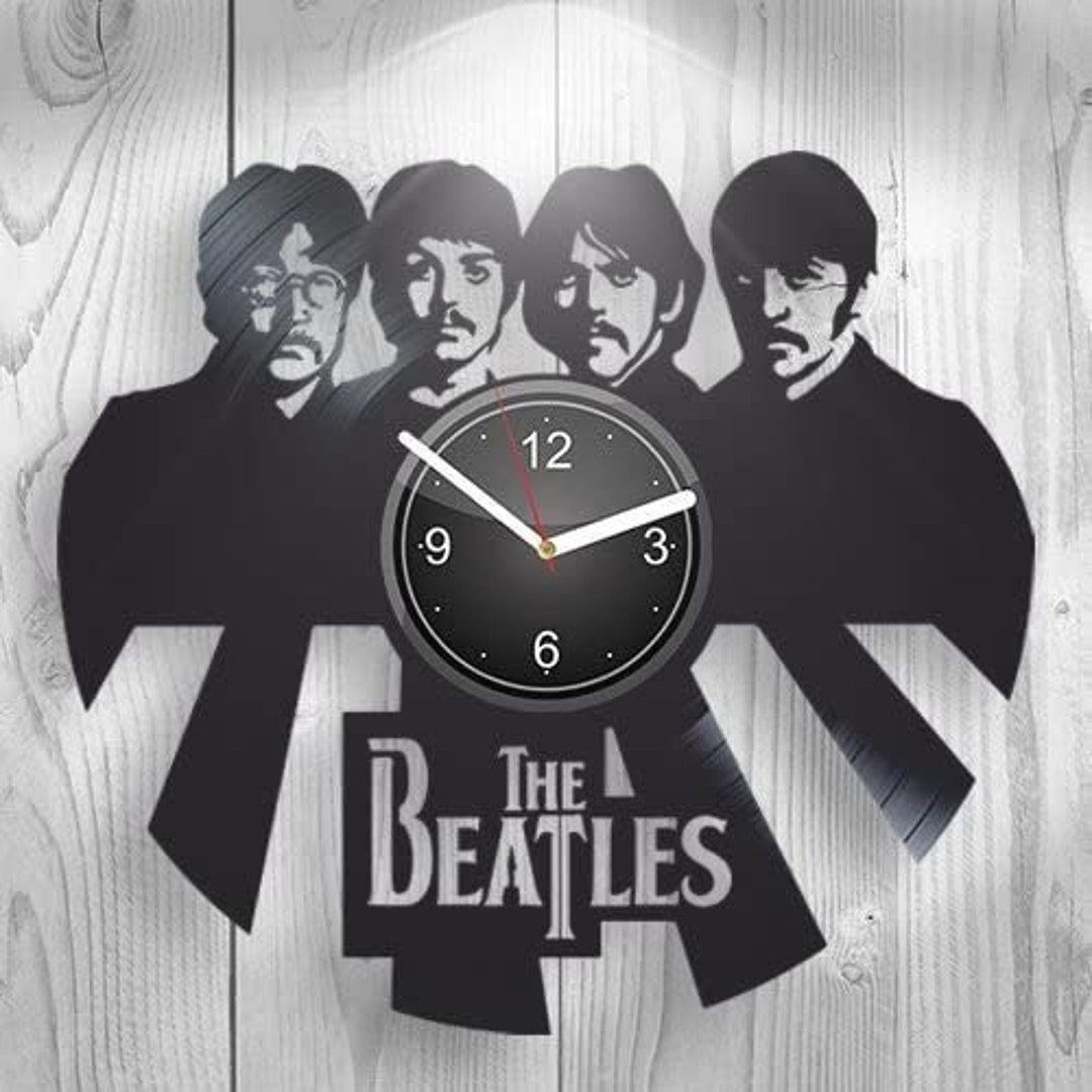 Rock Band Vinyl Record Large Wall Clock Rock Music Wall Art Retro Decor ...