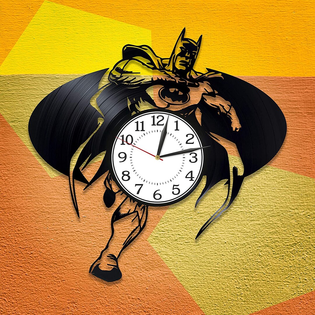 DC Comics Vinyl Record Creative Wall Clock Dark Knight Wall Art ...