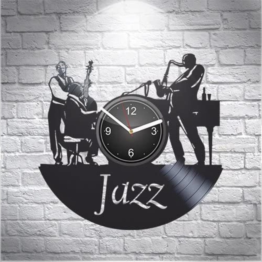 Jazz Vinyl Record Vintage Wall Clock Jazz Band Decor Music Art for Home ...