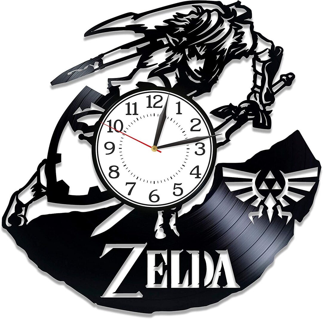 The Legend of Zelda Vinyl Record Silent Wall Clock Unique Decor for ...