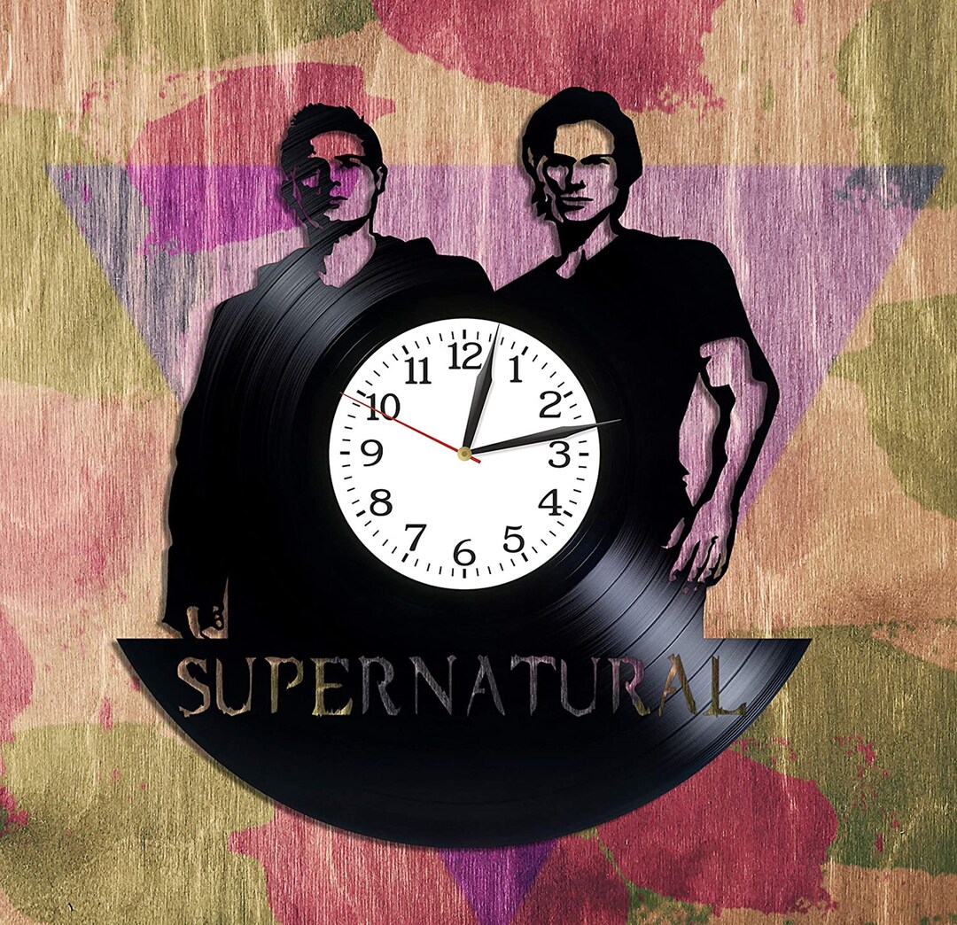 Supernatural Vinyl Record Black Wall Clock TV Show Artworkoriginal ...