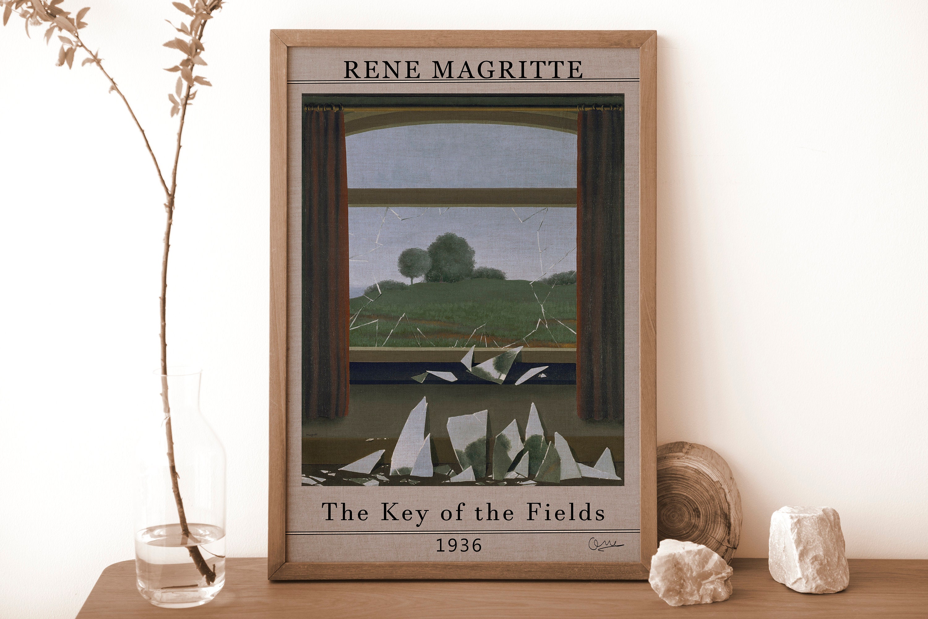 Cartel de René Magritte La llave de los campos Mínimo - Etsy México