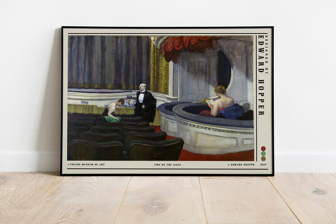 Edward Hopper Two on the Aisle 1927 Poster Exhibition Poster Vintage ...