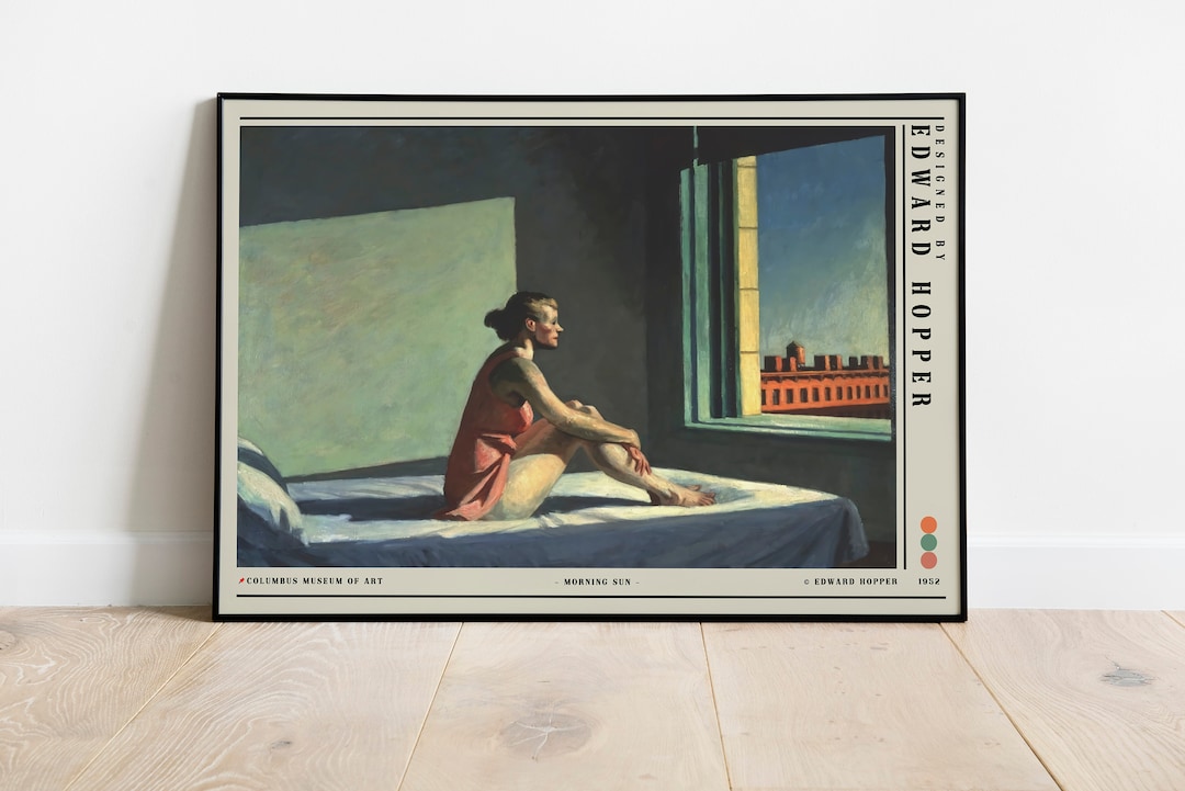 Edward Hopper Morning Sun 1952 Exhibition Poster Vintage Poster Museum ...