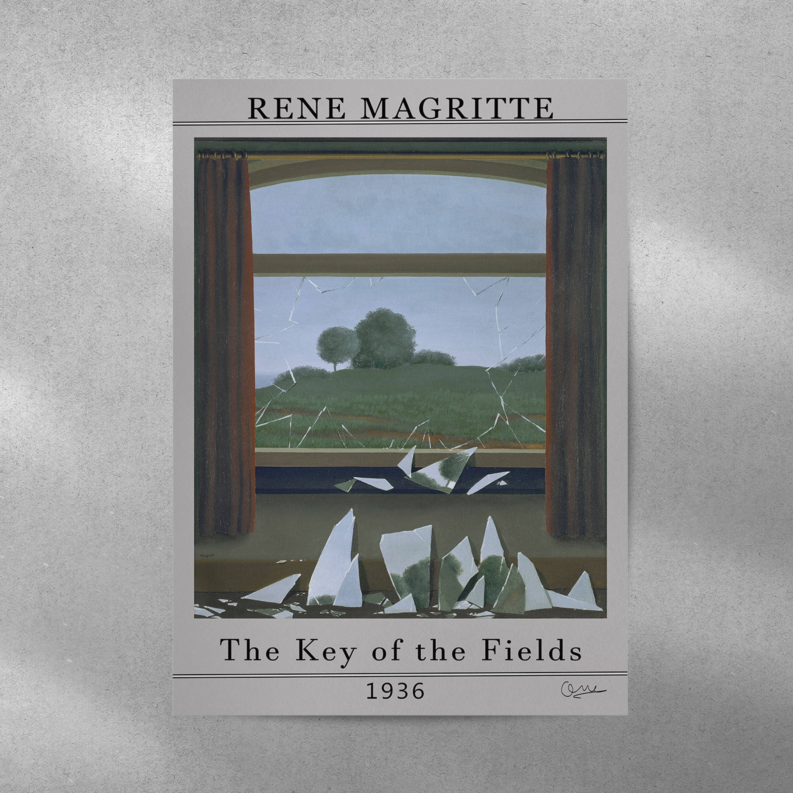 Cartel de René Magritte La llave de los campos Mínimo - Etsy México