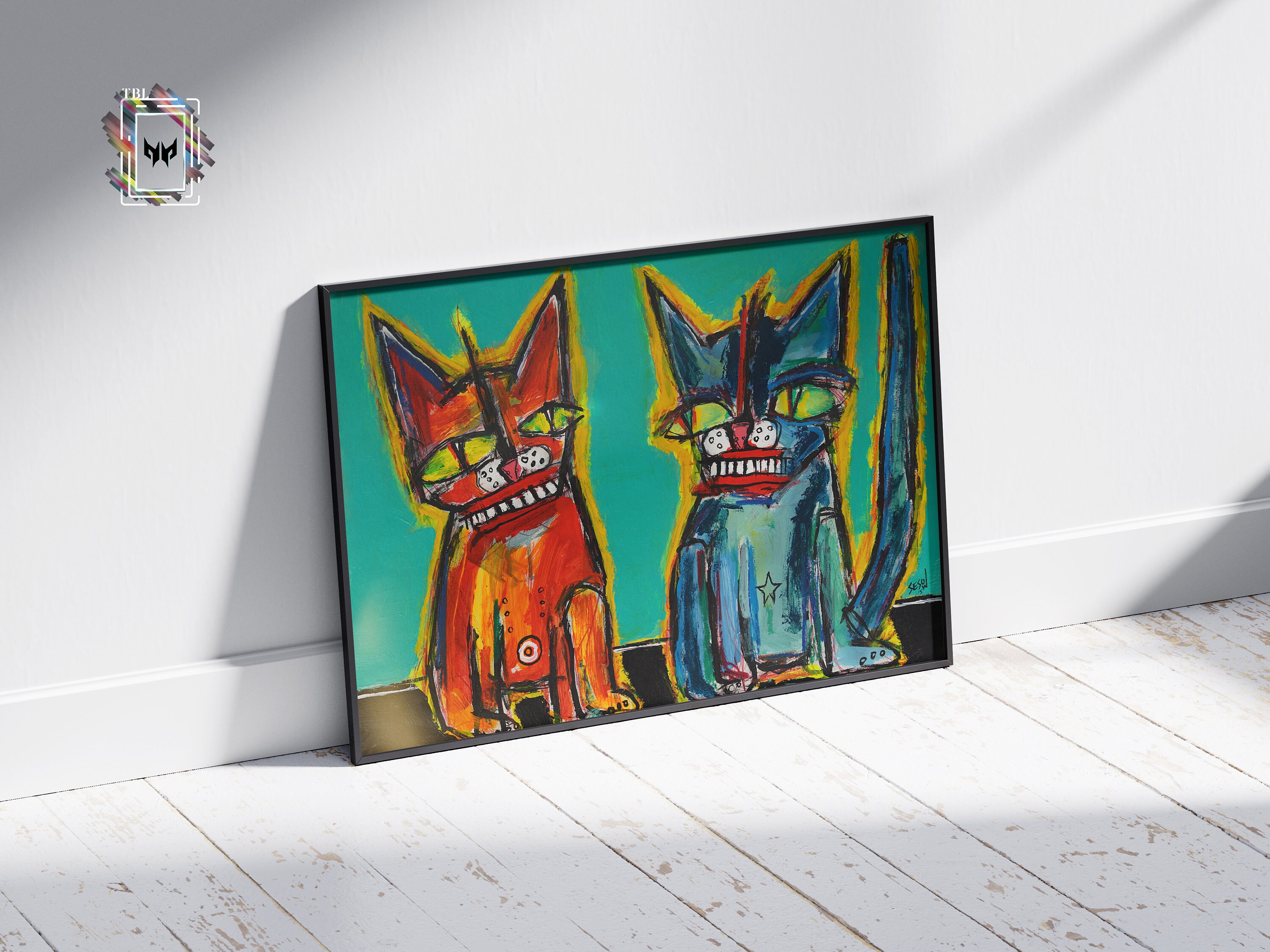 Jean Michel Basquiat Basquiat Print the Cat street Art - Etsy Ireland