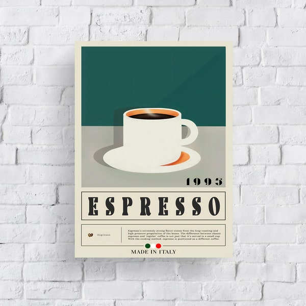 Italian Espresso Poster - Etsy