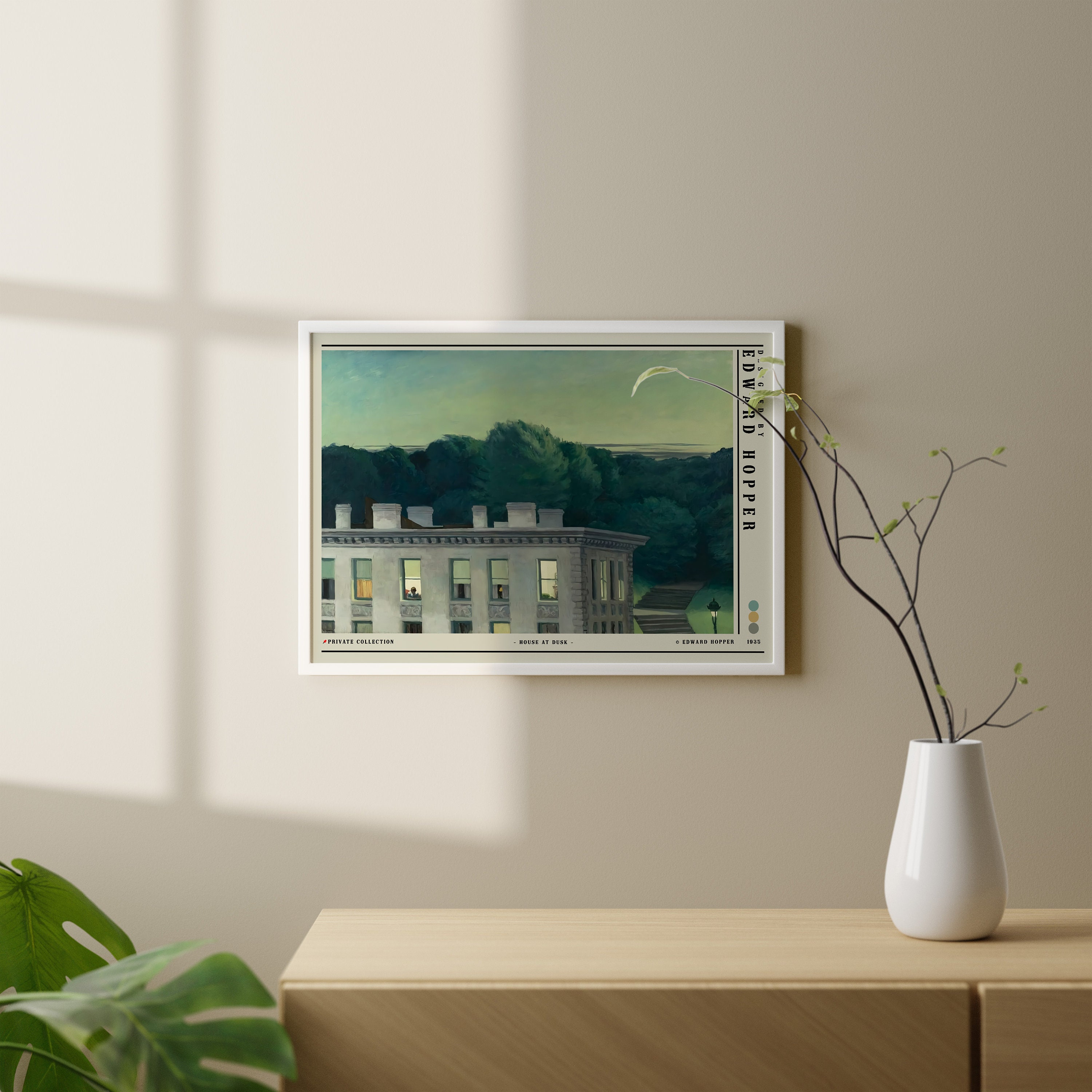 Edward Hopper Art House at Dusk 1935 Poster Exhibition Poster Vintage ...