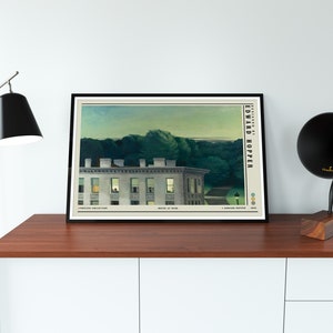 Edward Hopper Art House at Dusk 1935 Poster Exhibition Poster Vintage ...