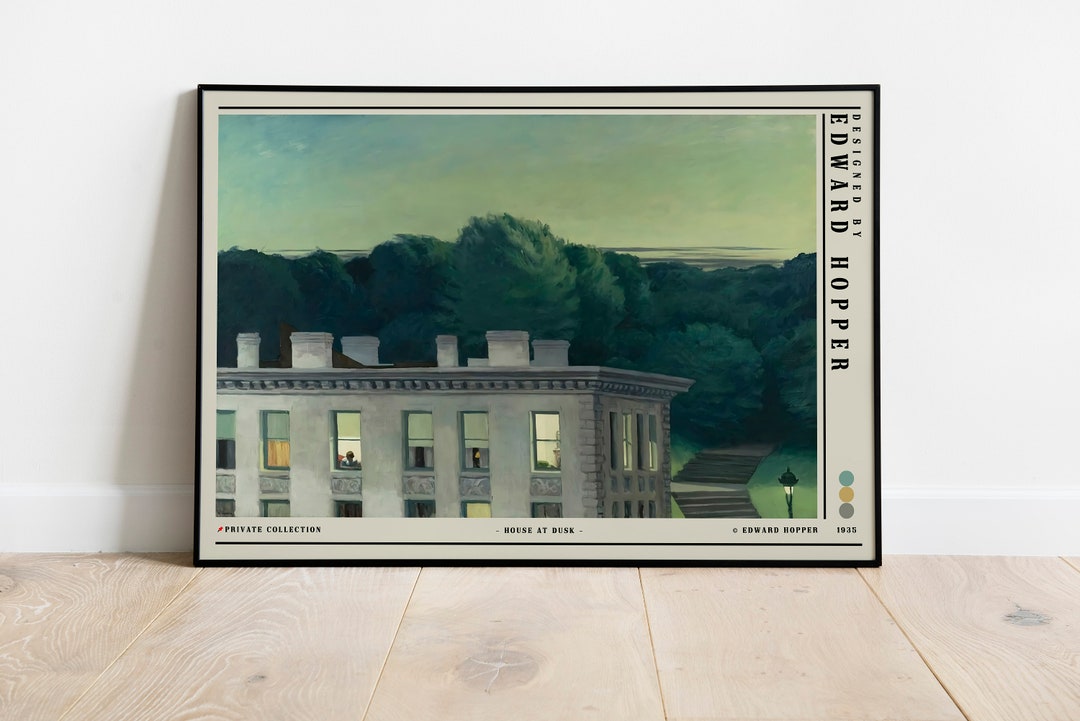 Edward Hopper Art House at Dusk 1935 Poster Exhibition Poster Vintage ...