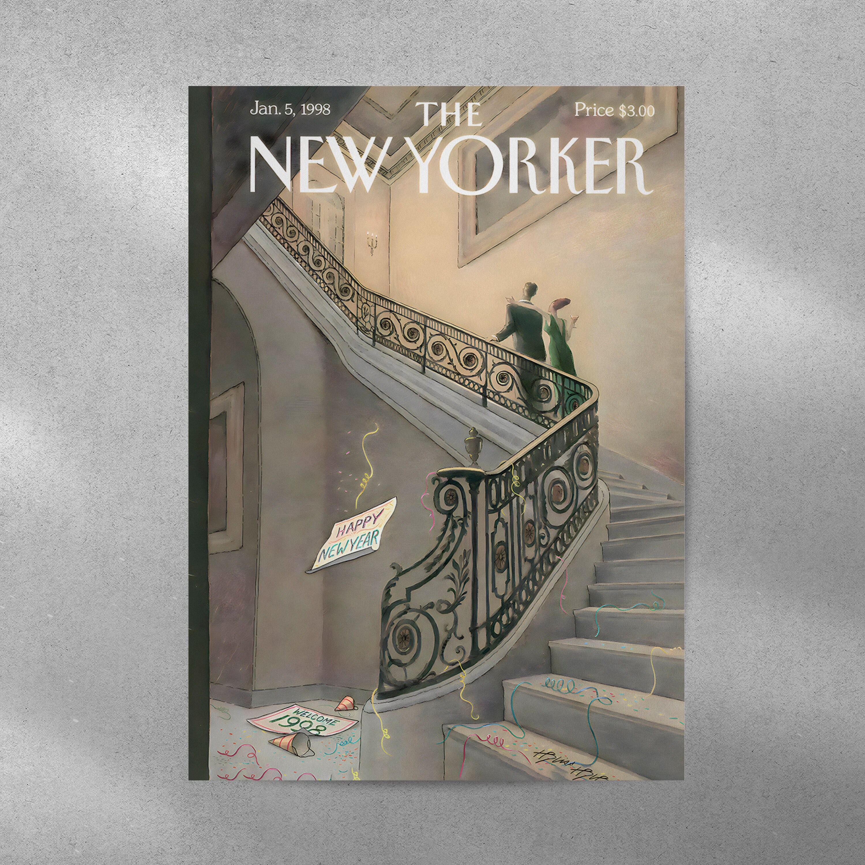 The New Yorker Magazine Cover Print, Retro Print, Magazine Cover Prints ...