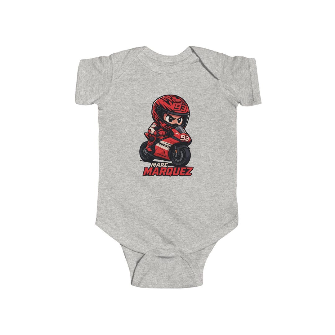 Motogp Marc Marquez Baby Rider Infant Bodysuit | Marc Marquez Cartoon ...