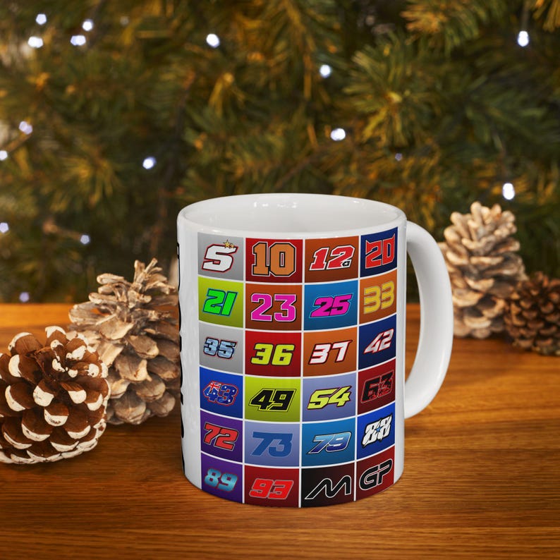 2025 Motogp Full Grid Numbers Art Print Tribute Ceramic Mug - Etsy