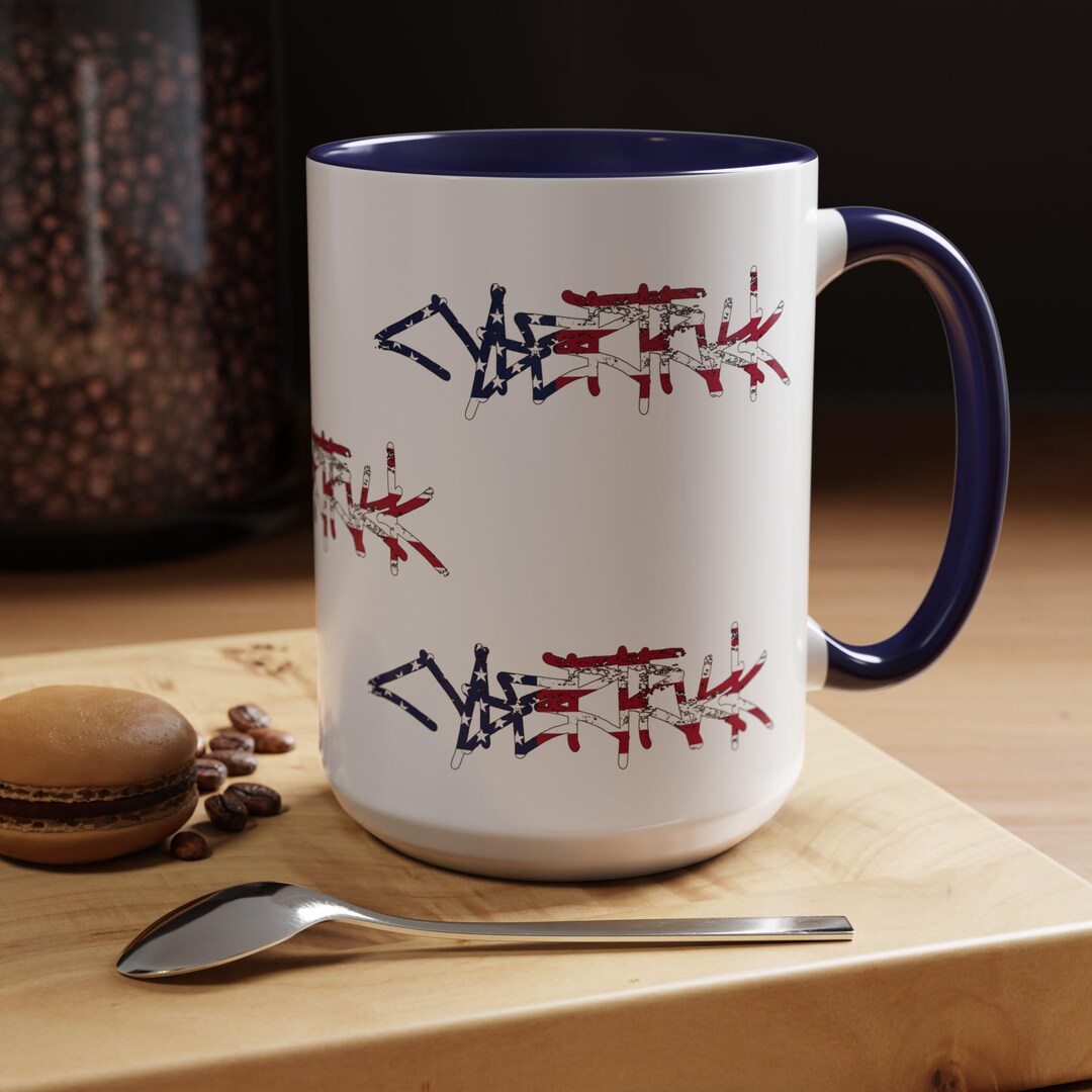 Cybertruck American Flag Graffiti Design Mug | Accent Coffee Mug 11oz ...