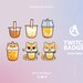Shiba Inu Boba Sub & Bits Twitch Badges / Mango / Fruit Tea / Dog ...