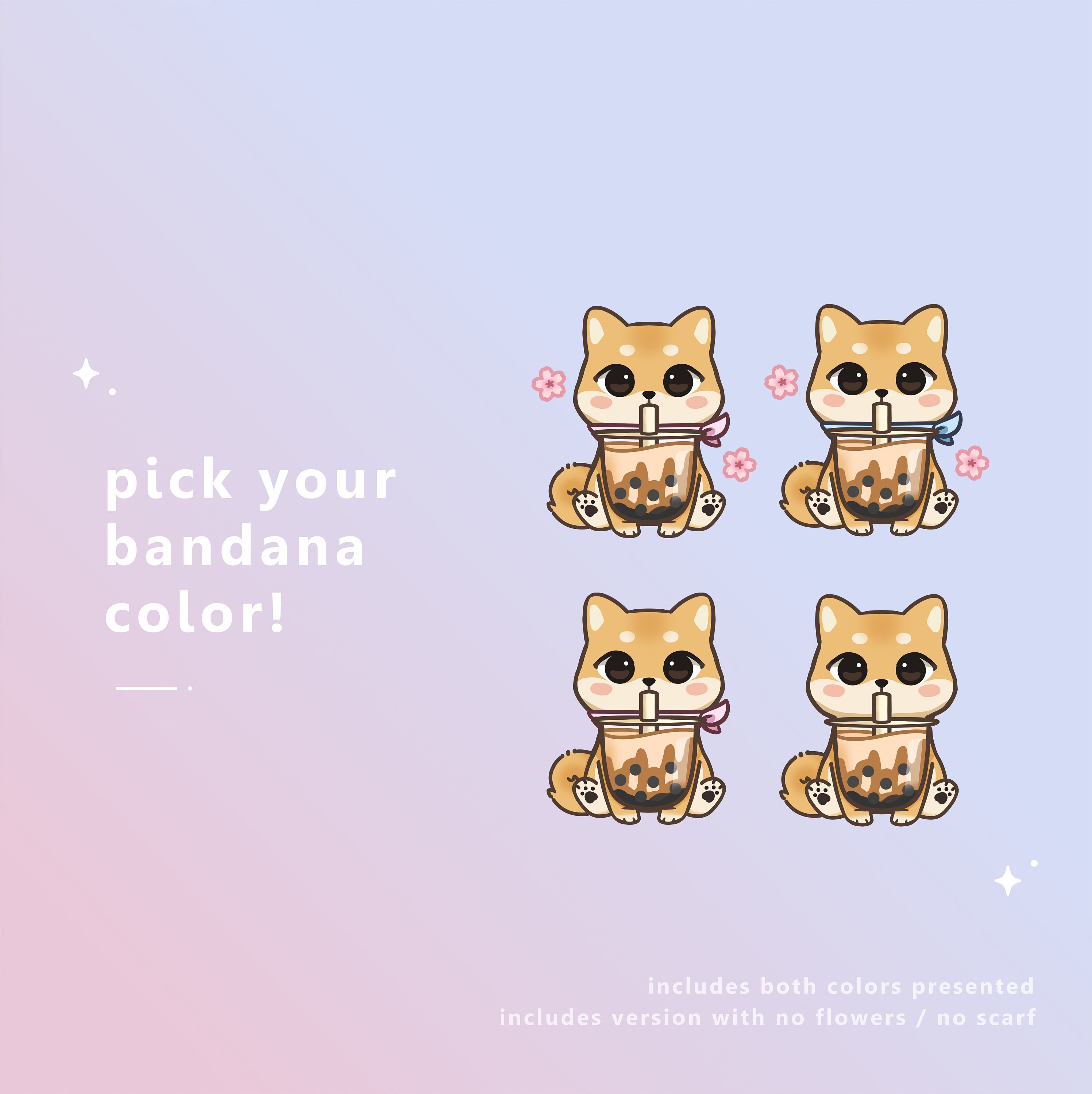Shiba Inu Boba Sub & Bits Twitch Badges / Milk Tea / Caramel / Dog ...