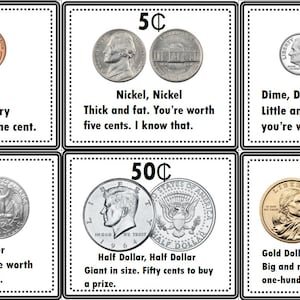 Coin Sorting Activity-6 US Coins - Etsy