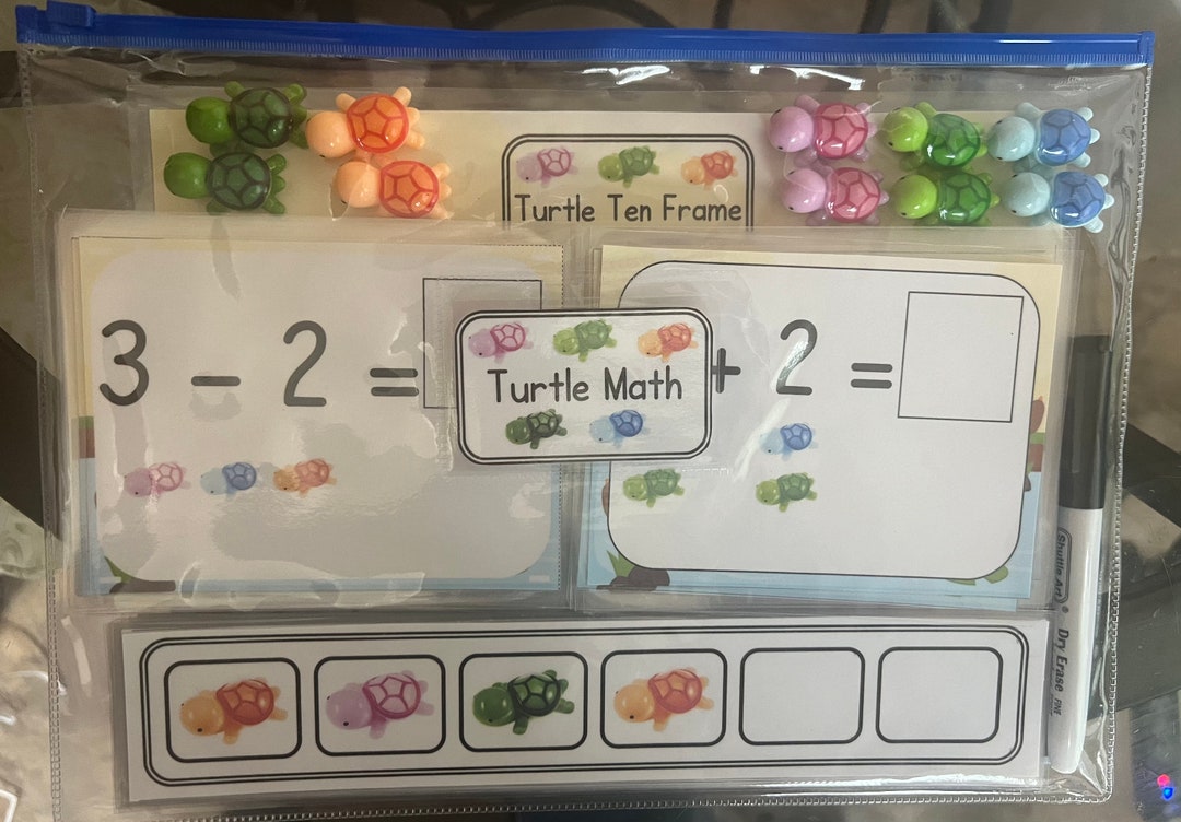 Turtle Math Hard Copy Set - Etsy