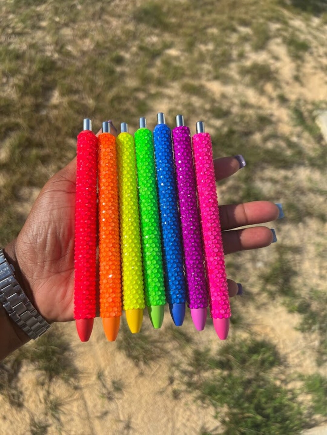 Neon Custom Rhinestone Pens - Etsy