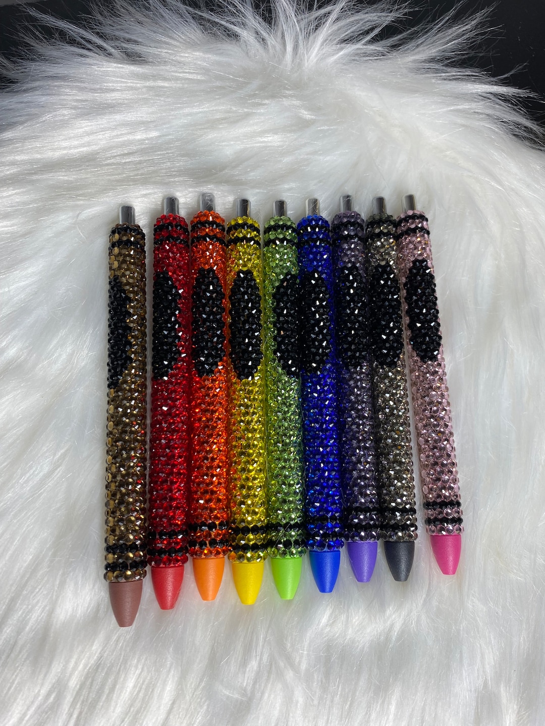 Crayon Inspired Custom Rhinestone Pens - Etsy