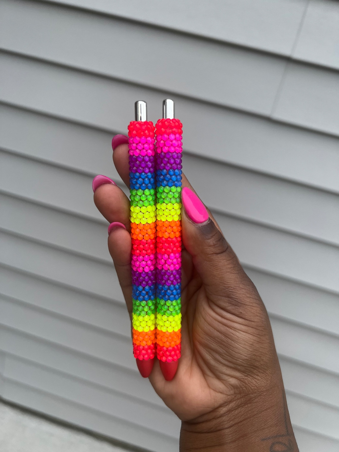 Neon RAINBOW Custom Rhinestone Pen - Etsy
