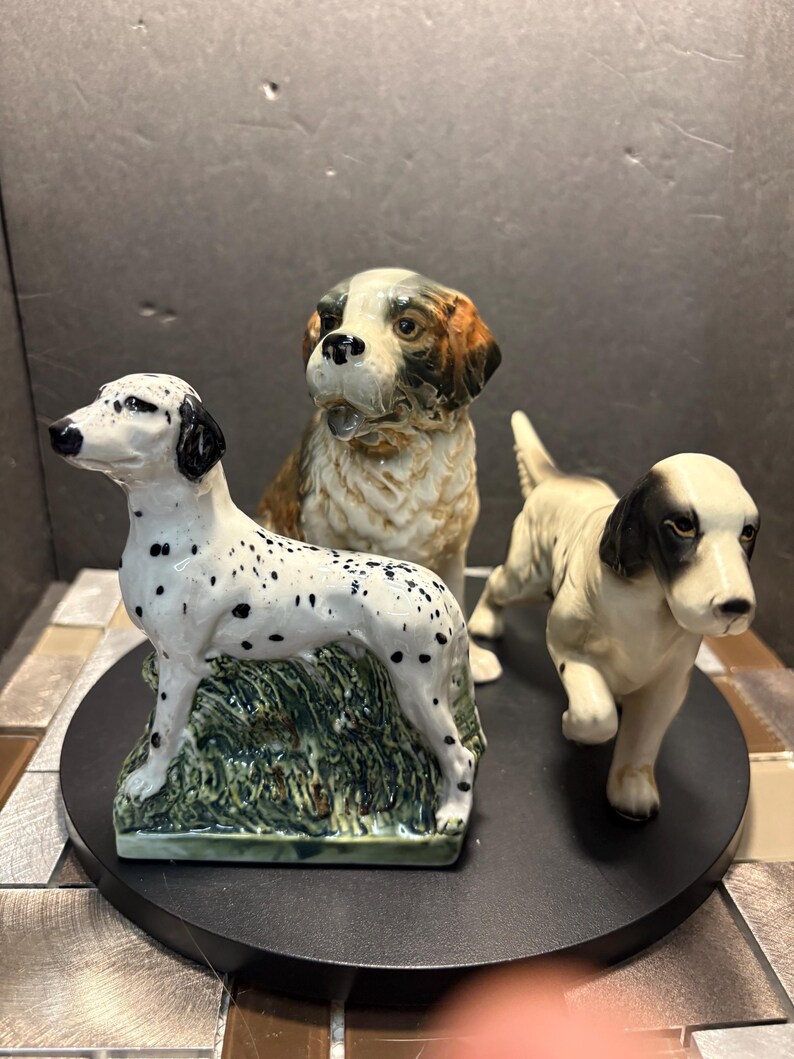 Vintage Italy,english and Japan Made Lot of 3 Dogs Pointer,dalmatian ...