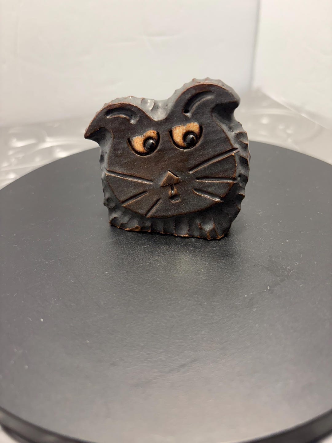 Vintage Artist Studio Pottery Cat Head Whimsical Piece Marked B - Etsy