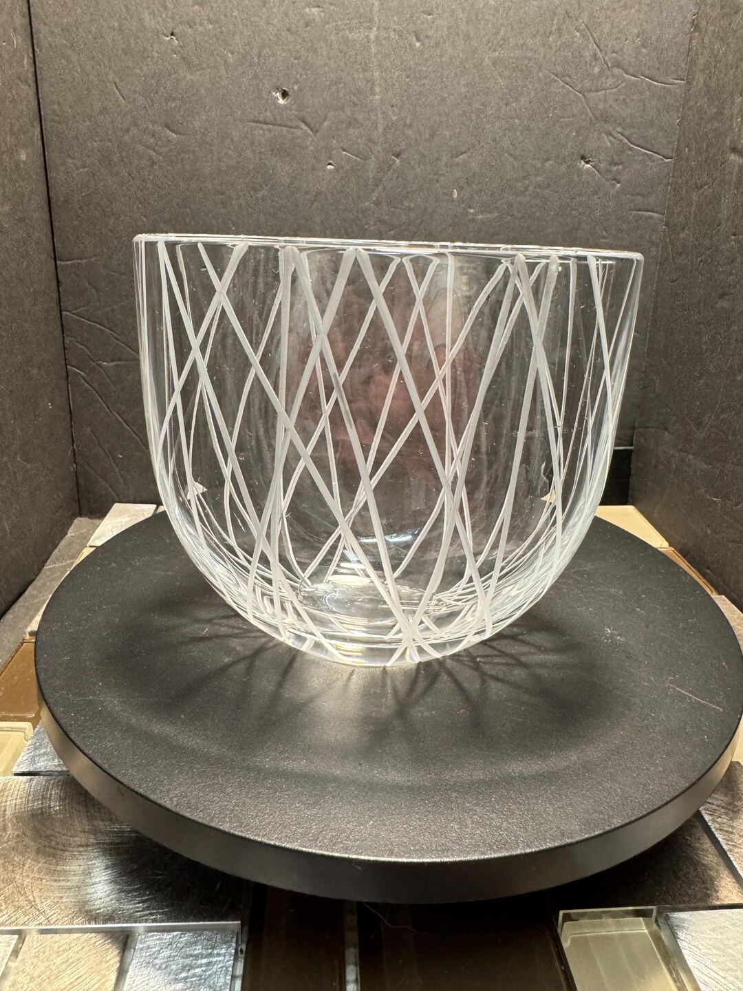 Kate Spade Crystal Vase - Beacon Street Frost - Vintage - Oval - Made ...