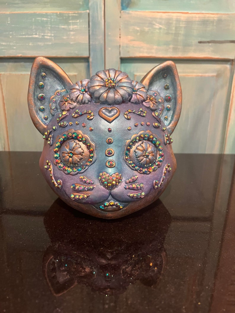 Cat Sugar Skull Day of the Dead - Etsy