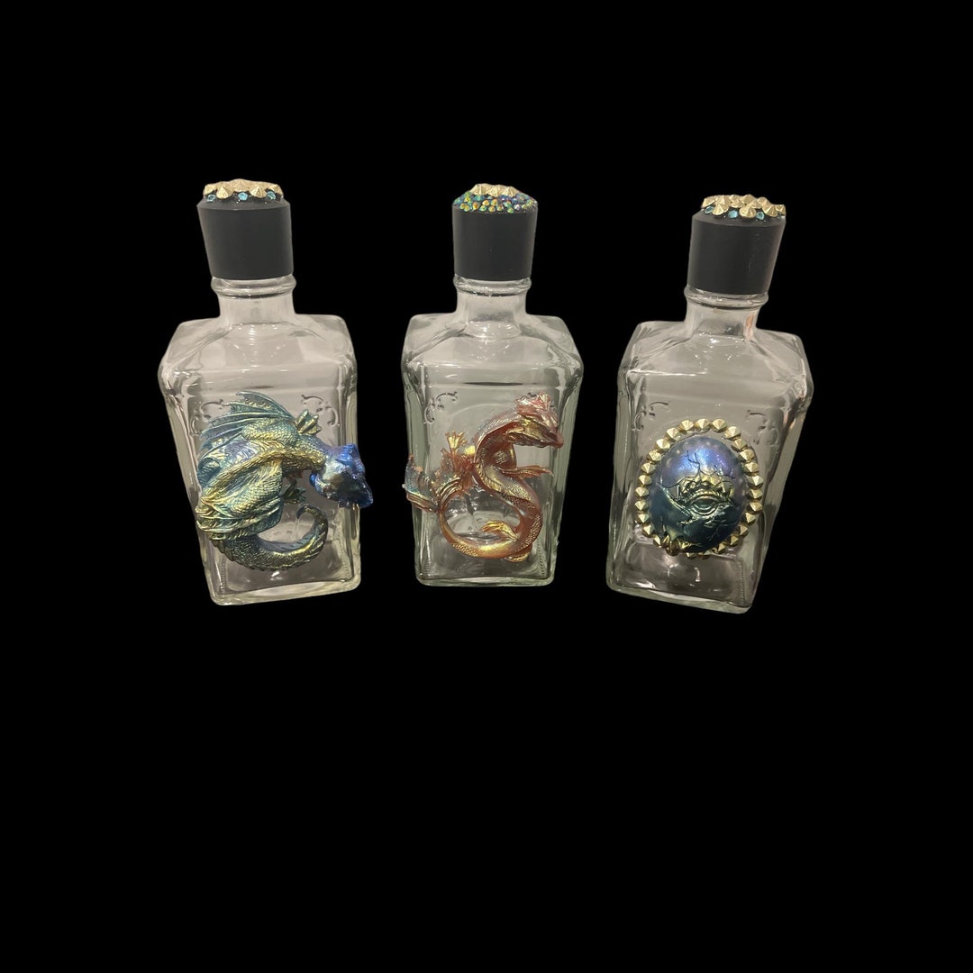 Set of 3 Dragon Bottles - Etsy