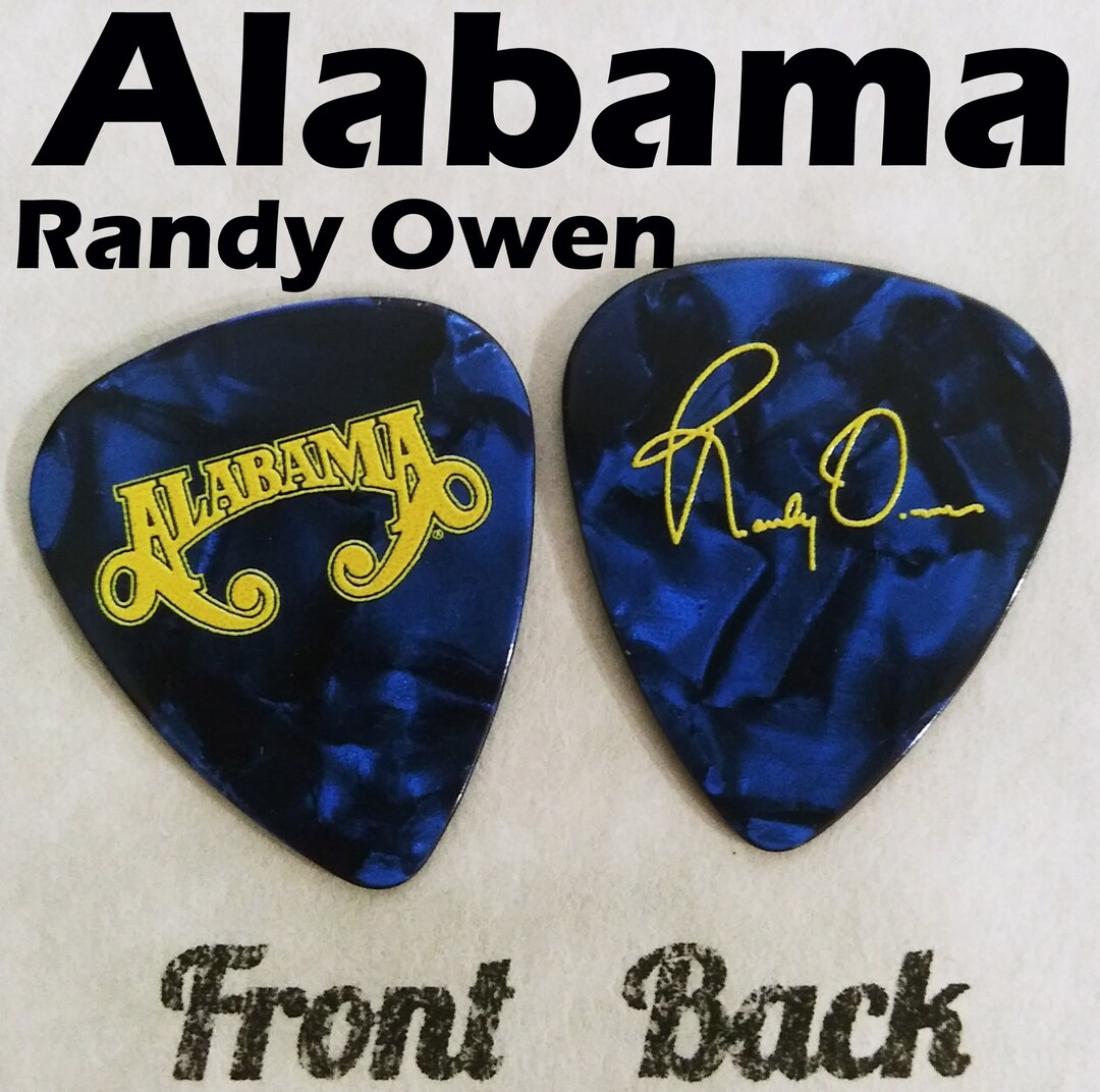 Classic Country Band Double Sided Picture Randy Signature Guitar Pick ...
