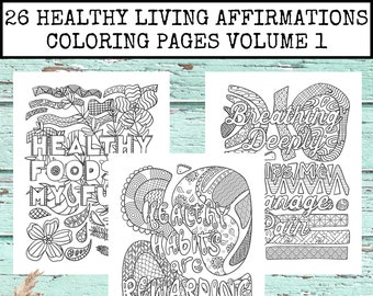 26 Motivation Affirmations Coloring Pages Volume 1, Inspirational ...