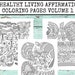 26 Healthy Living Affirmations Coloring Pages Volume 1, Inspirational ...