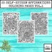 25 Self-esteem Affirmation Coloring Pages Volume 1, Inspirational ...