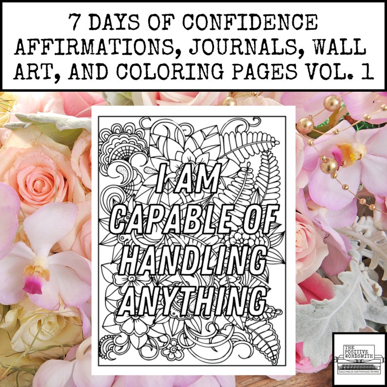 7 Days of Self-confidence Affirmations Journals Wall Art - Etsy