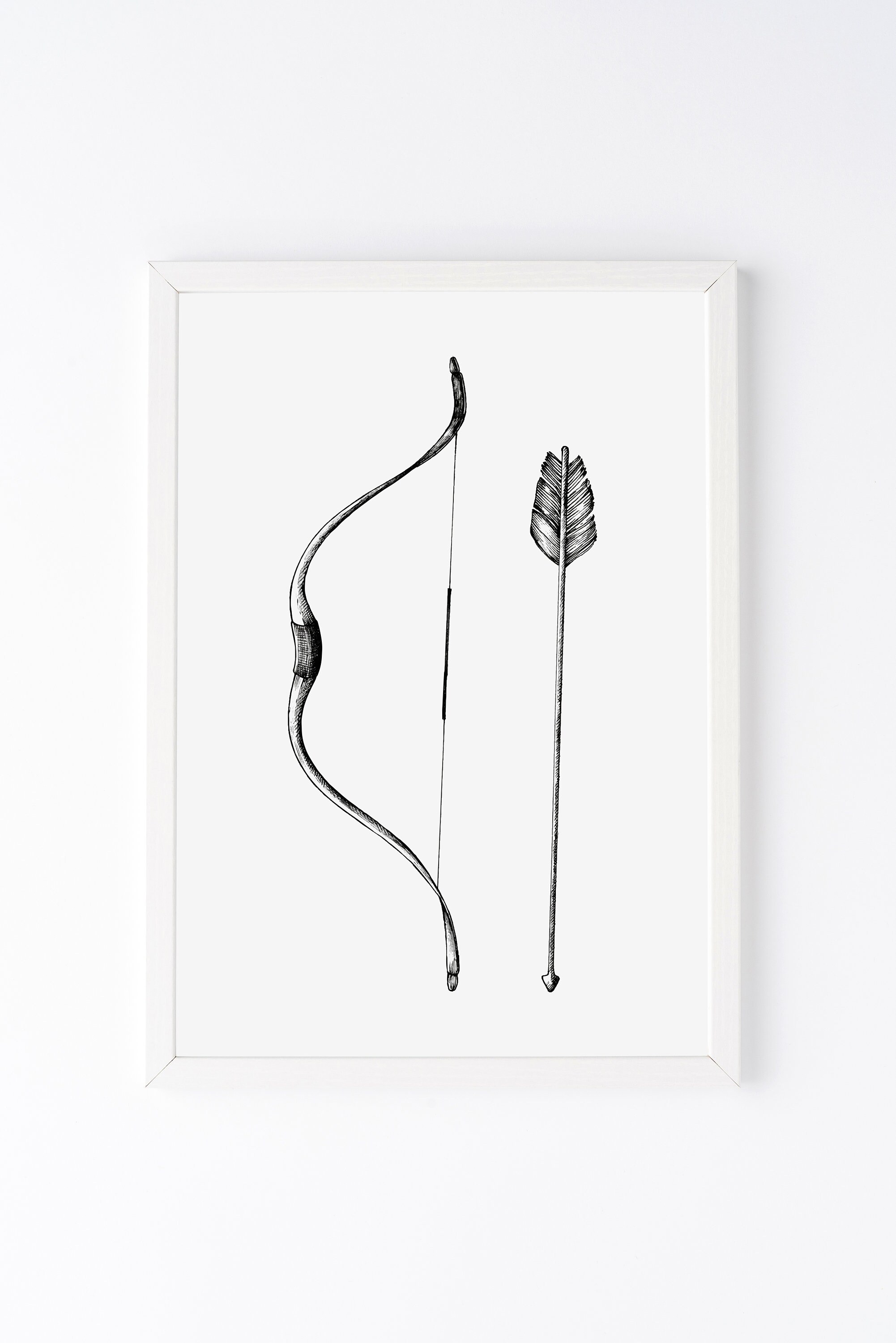 Bow and Arrow Archery Wall Art Home Decor Minimalist Art - Etsy