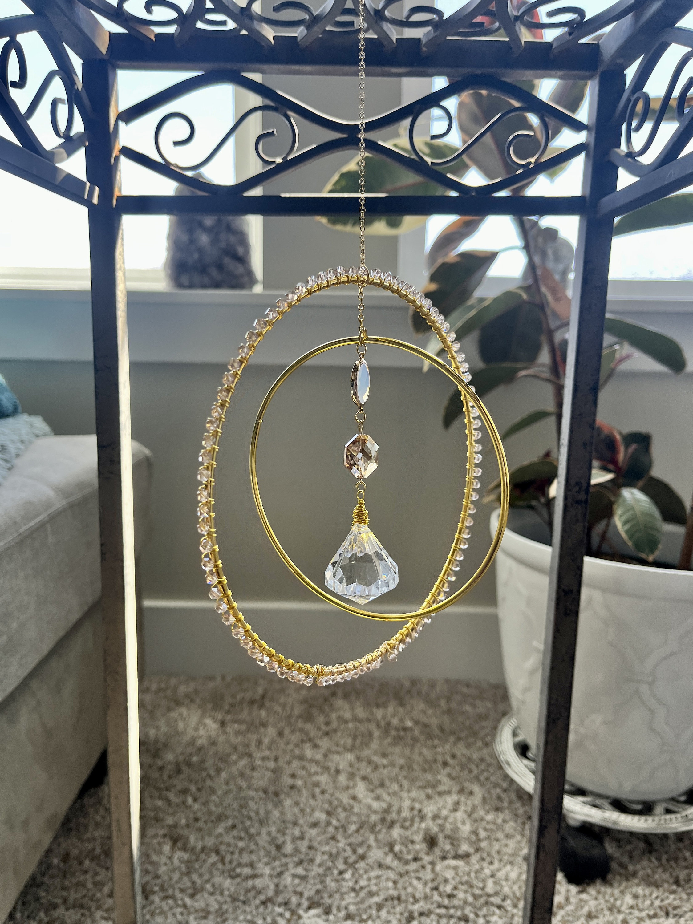 Gold Suncatcher Gift for Women Friendship Gift for Friend Crystal Sun ...