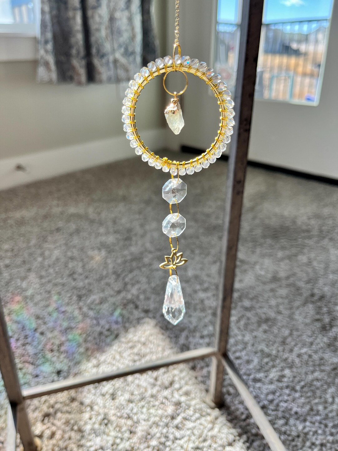 Gold Suncatcher Gift for Women Friendship Gift for Friend Citrine ...