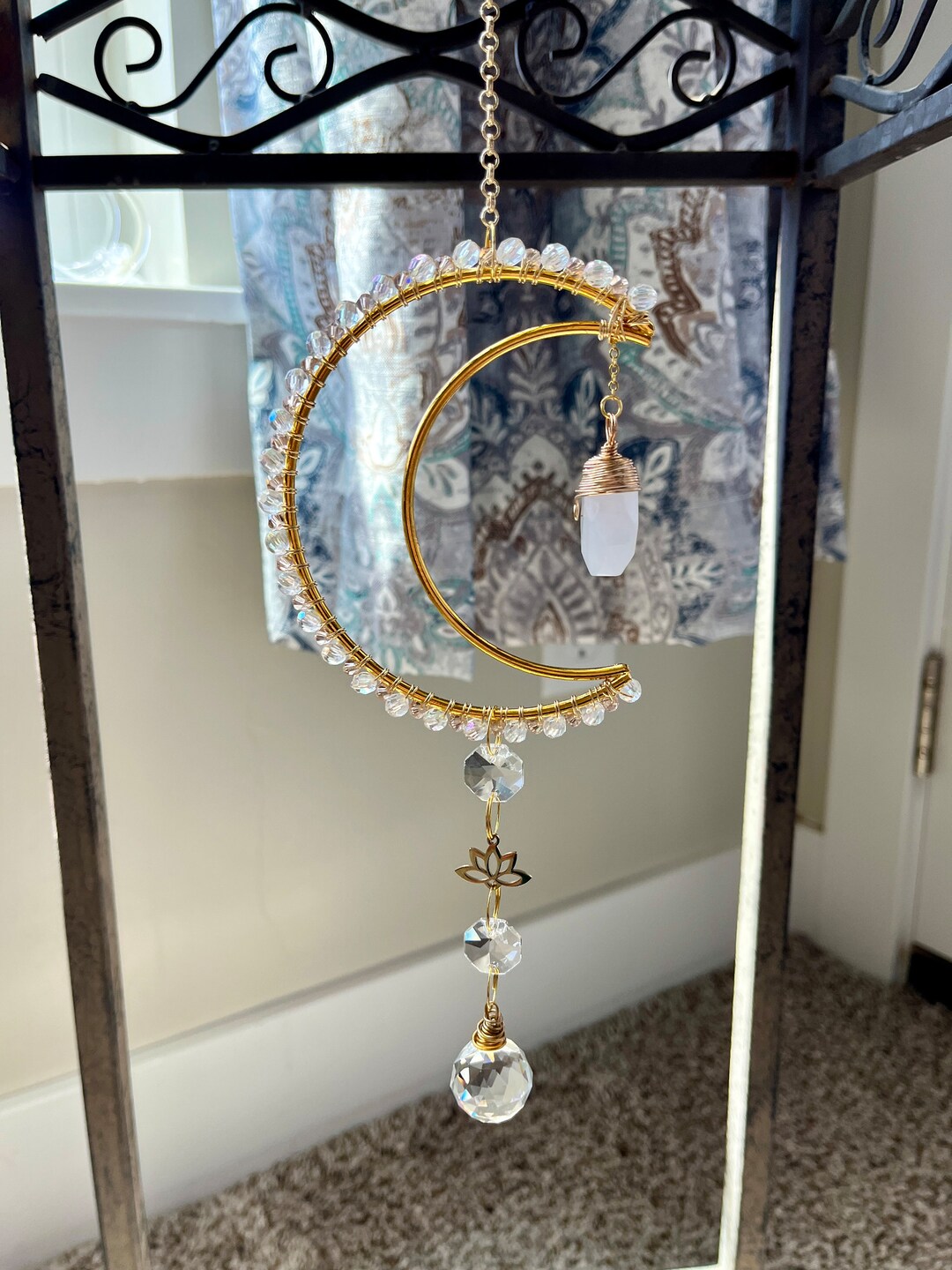 Gold Suncatcher Gift for Women Friendship Gift for Friend Milky Quartz ...