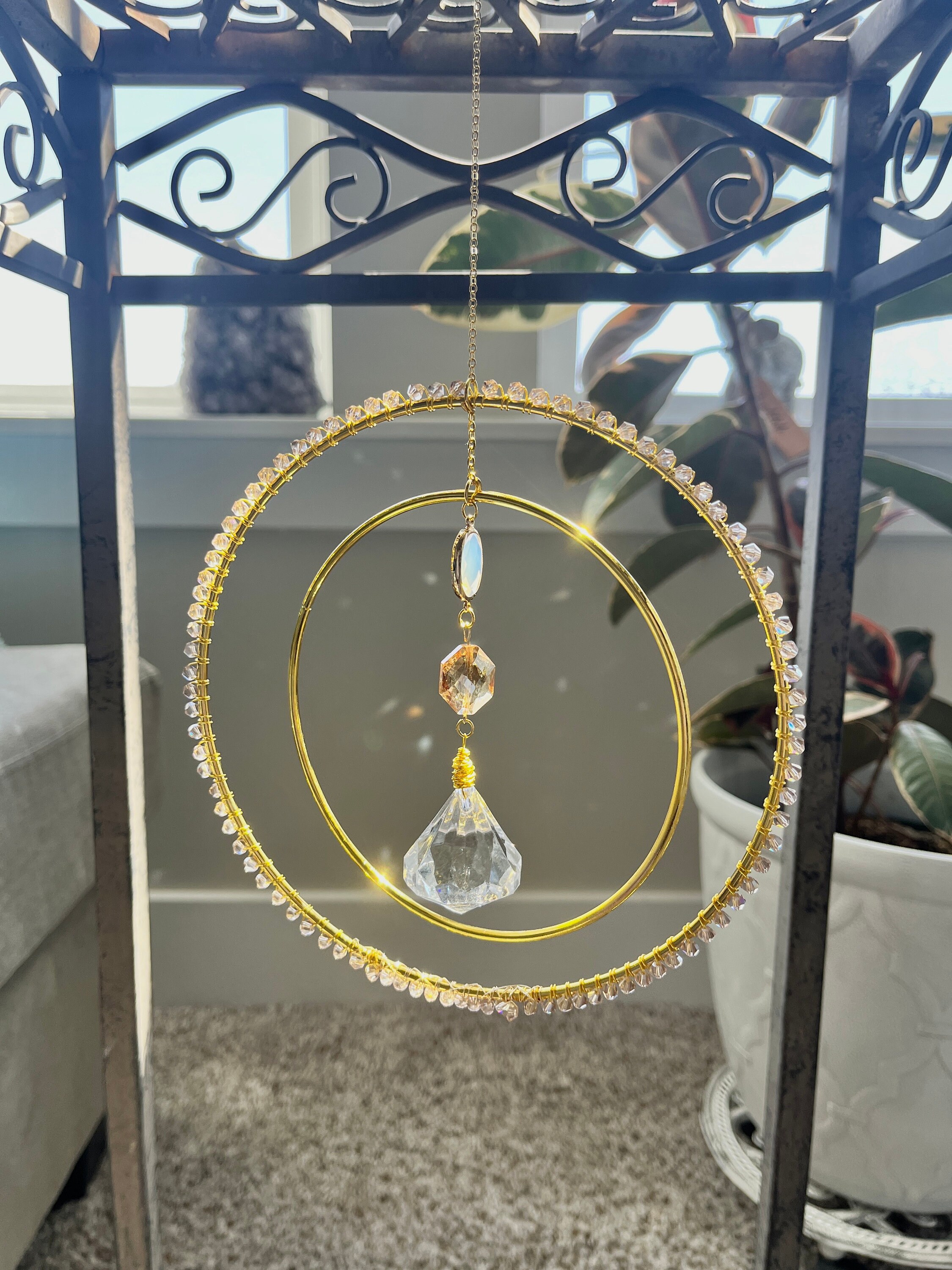 Gold Suncatcher Gift for Women Friendship Gift for Friend Crystal Sun ...