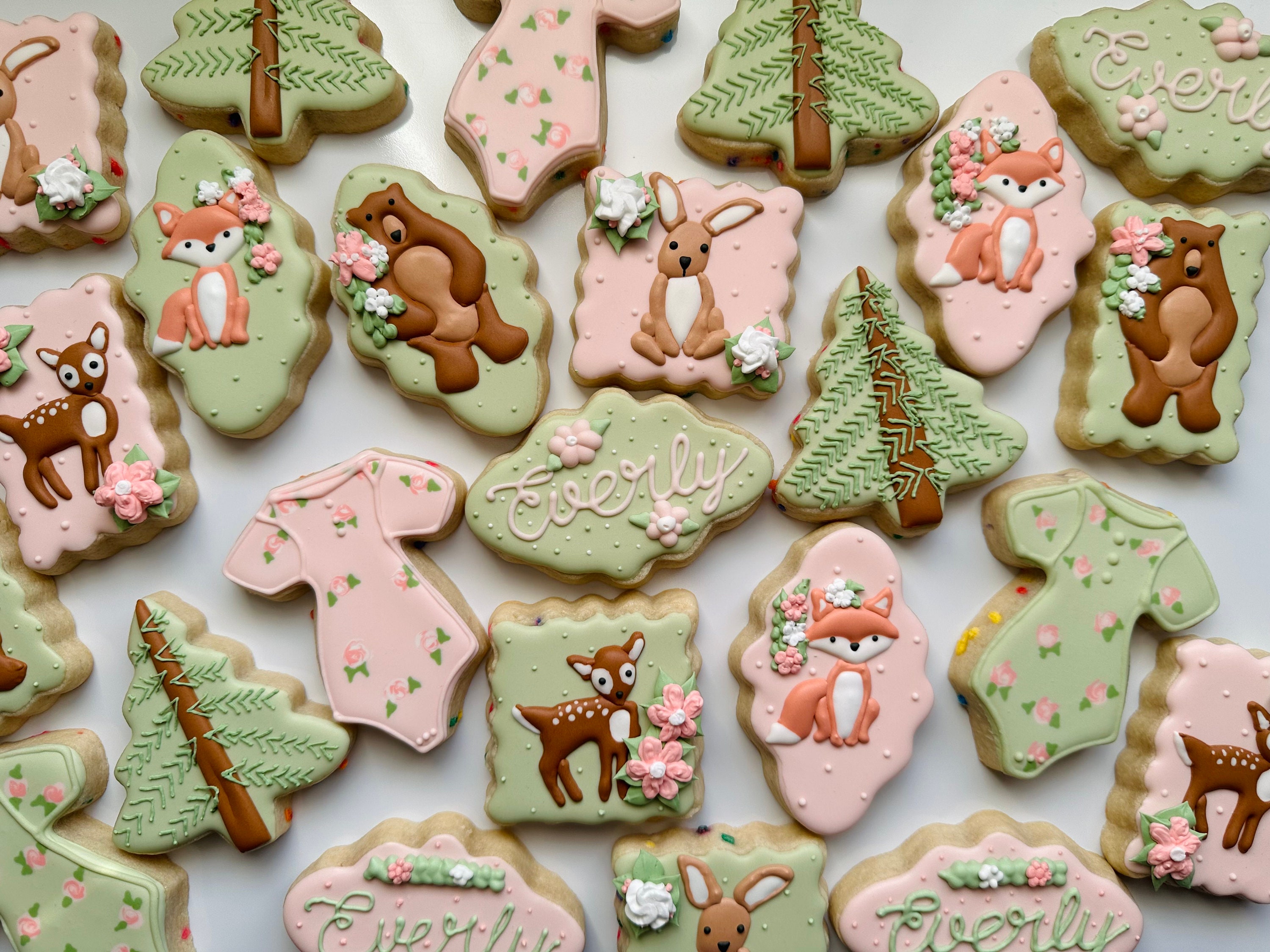 1 Deer Ful Birthday Cookies, 1st Birthday Party, First Bday Cookies ...