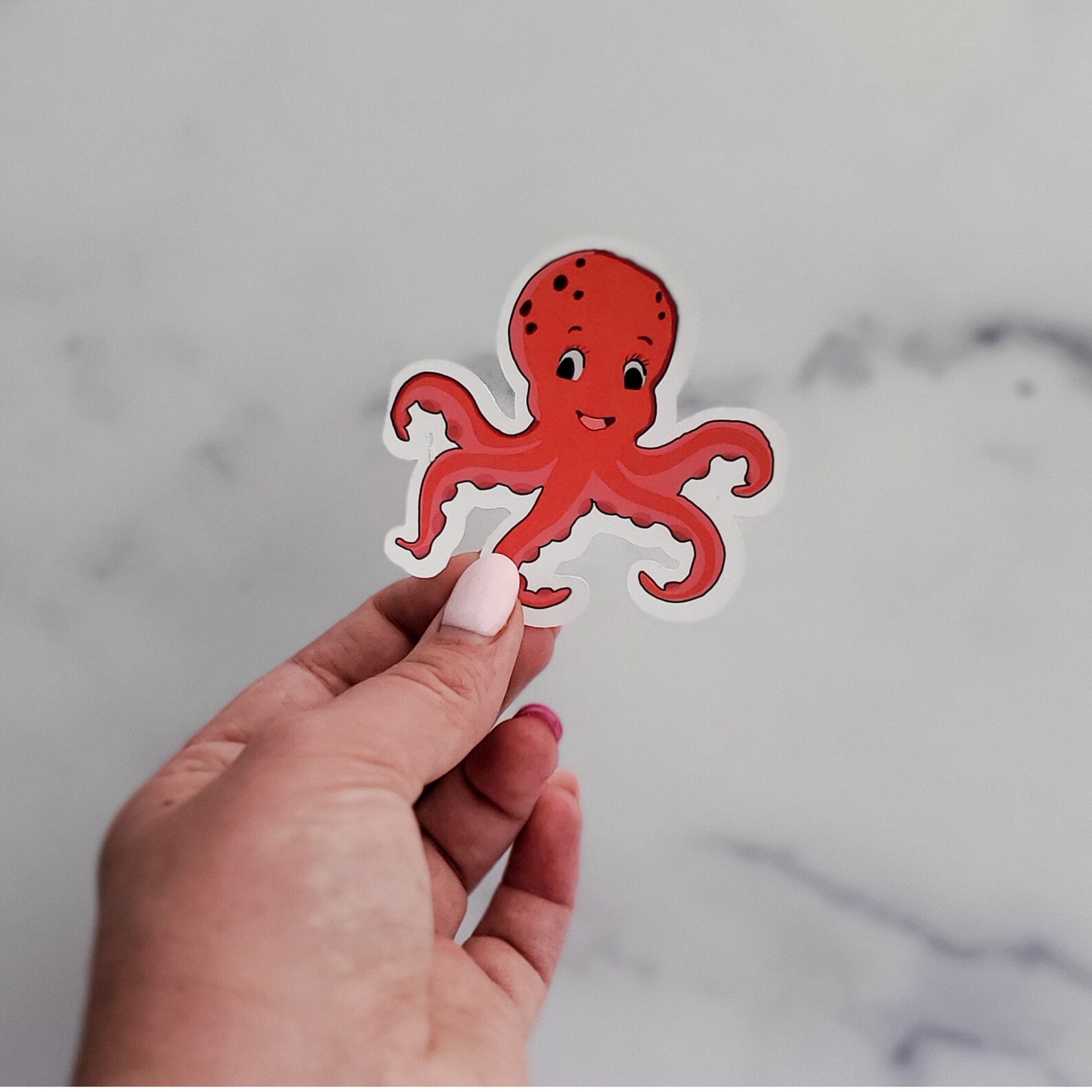 Vinyl Octopus Sticker Kawaii Sticker Water Bottle Decal Laptop Sticker ...
